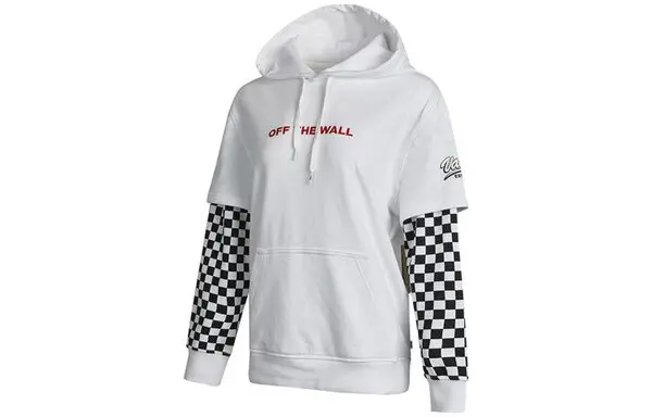 VANS Embroidered Checkerboard Print Hoodie
