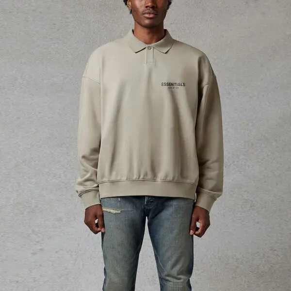 Fear Of God Fw20 Long Sleeve Polo Shirt 'olive
