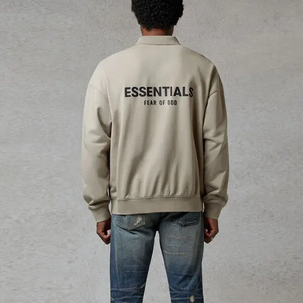 Fear Of God Fw20 Long Sleeve Polo Shirt 'olive
