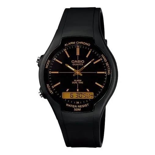 Casio Quartz Waterproof Analog/digital Combo Watch - Black