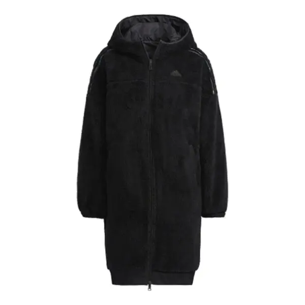 Adidas Fleece Sports Jacket - Black