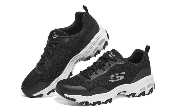 Sketchers D'lites 1.0 Low Top Sneakers - Black/white