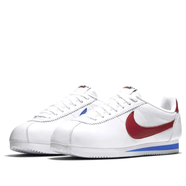 Nike Classic Cortez Leather Qs 'nai-ke' Sneakers - White/blue/red