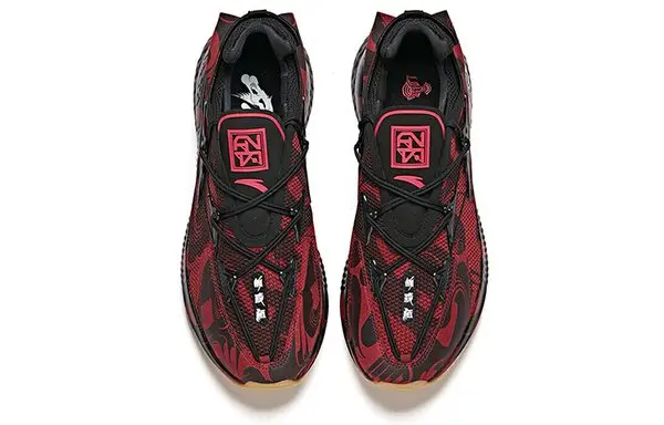 ANTA X Li Bai Athletic Sneakers - Red/black