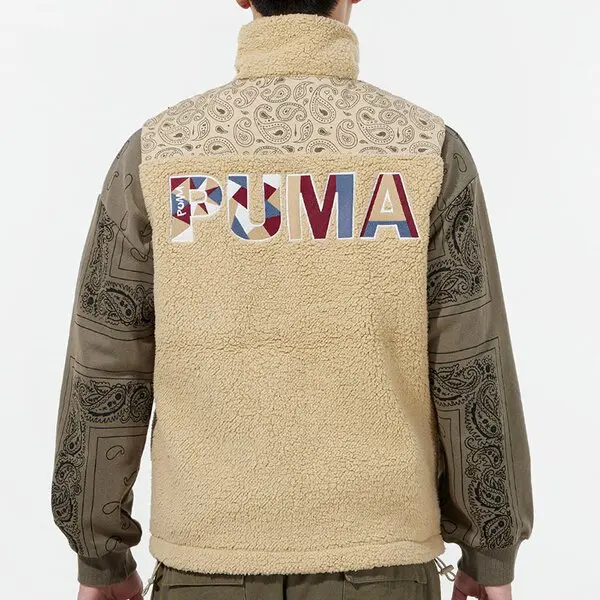 PUMA Paisley Woven Sherpa Vest
