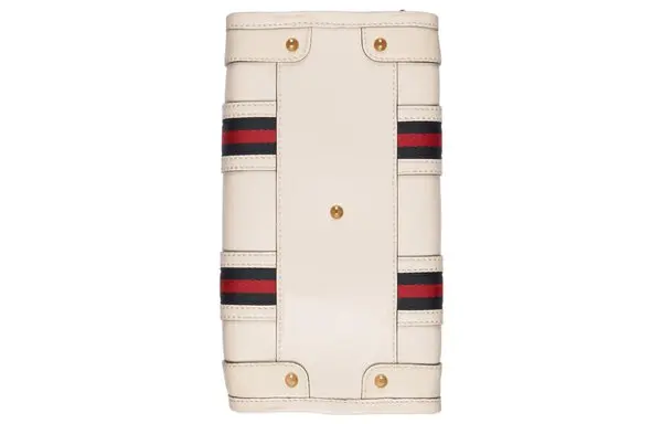 Gucci Bauletto Small Top Handle Bag - White