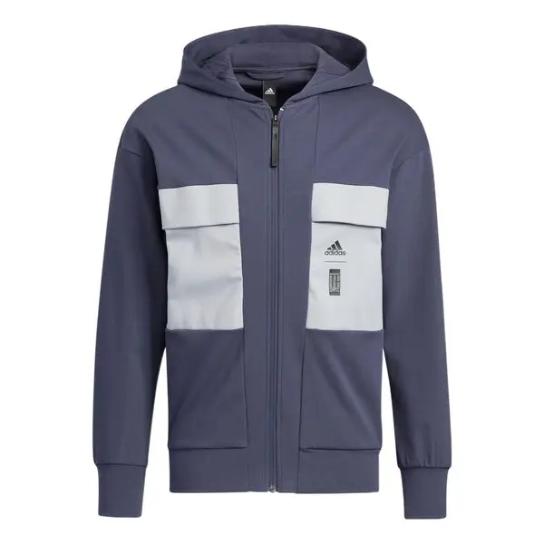 Adidas Martial Arts Series Splicing Color Block Sports Hooded Jacket - Multi-color