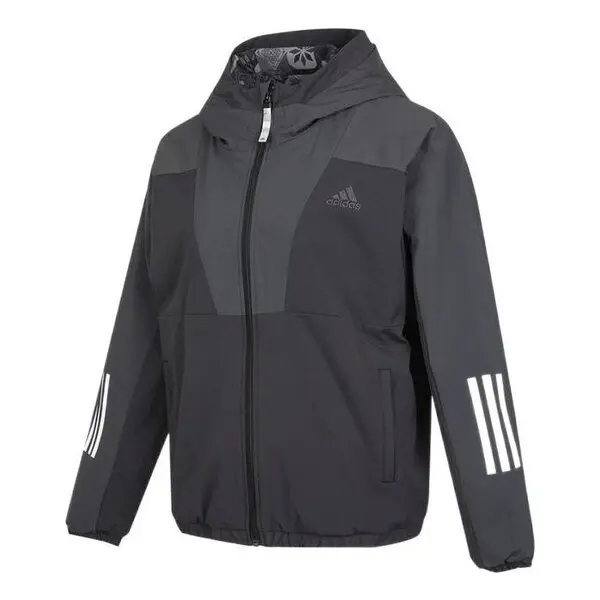 Adidas Reversible Sports Hooded Jacket - Black