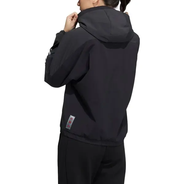 Adidas Reversible Sports Hooded Jacket - Black