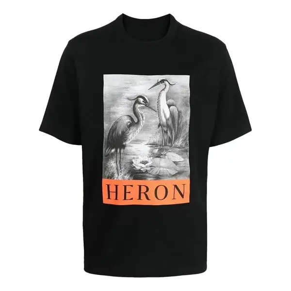 Heron Preston Fw22 Logo Heron T-shirt - Black