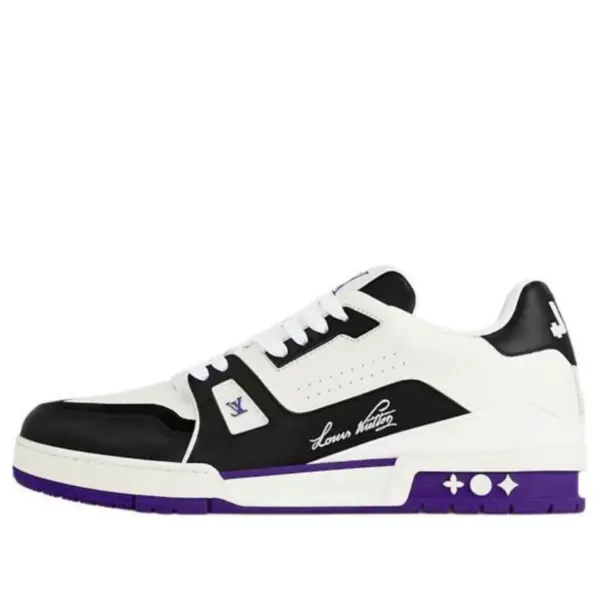 LOUIS VUITTON Trainer Sneakers - White/violet/black