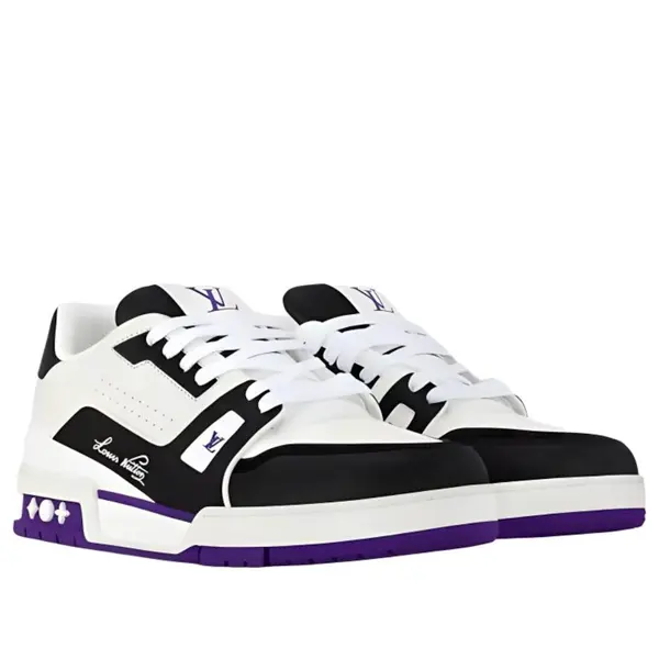LOUIS VUITTON Trainer Sneakers - White/violet/black
