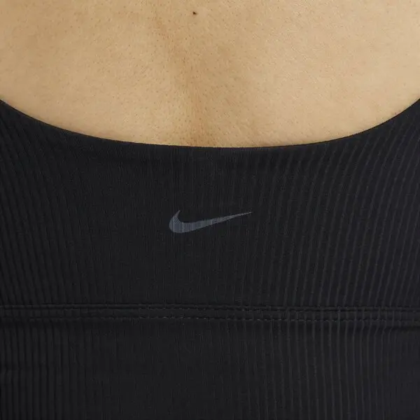 Nike Zenvy Rib Light-support Padded Longline Sports Bra Asia Sizing - Black
