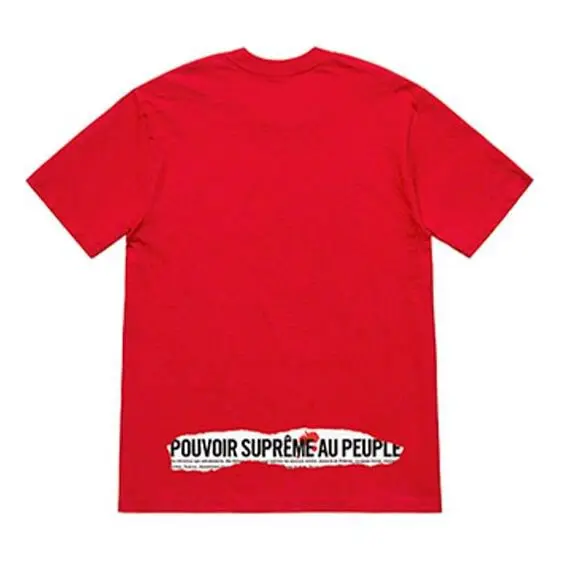 Supreme Ss19 Headline Tee Slogan Logo Short Sleeve - Red
