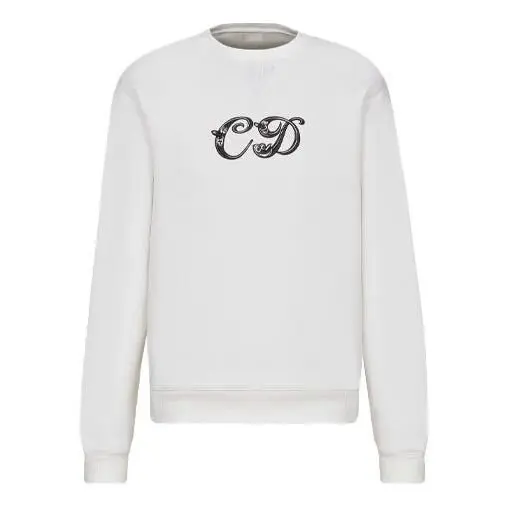 Dior X Kenny Scharf Cd Embroidery Crew - White