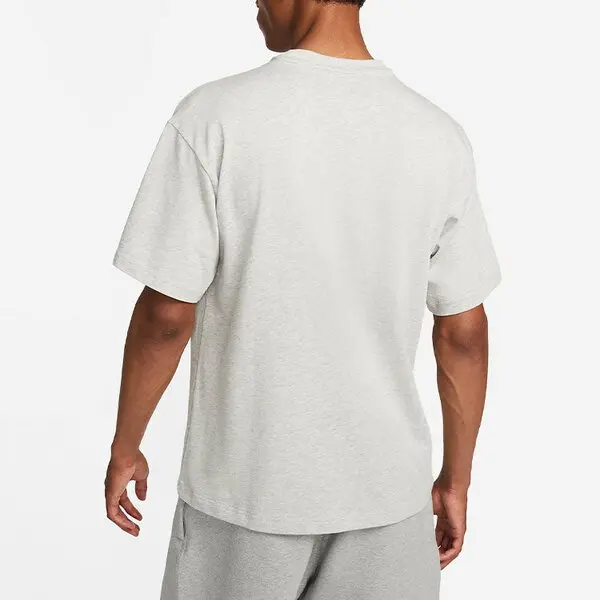 Nike Eye Pattern Logo Printing Round Neck Casual Short Sleeve Gray T-shirt - Default Color