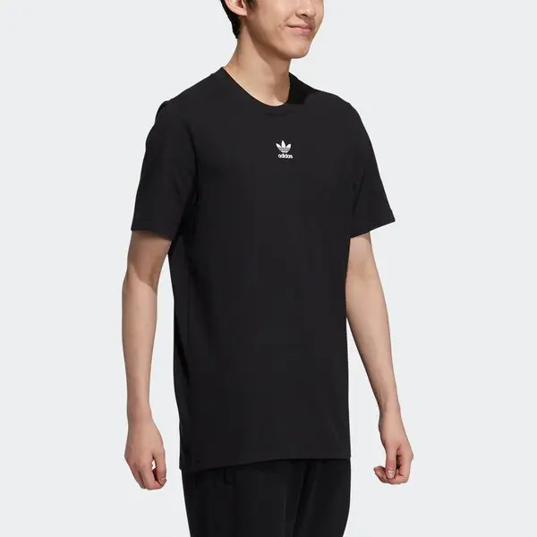 Adidas Originals Ts Ss Tee Logo Printing Round Neck Sports Short Sleeve Black T-shirt - Multi-color