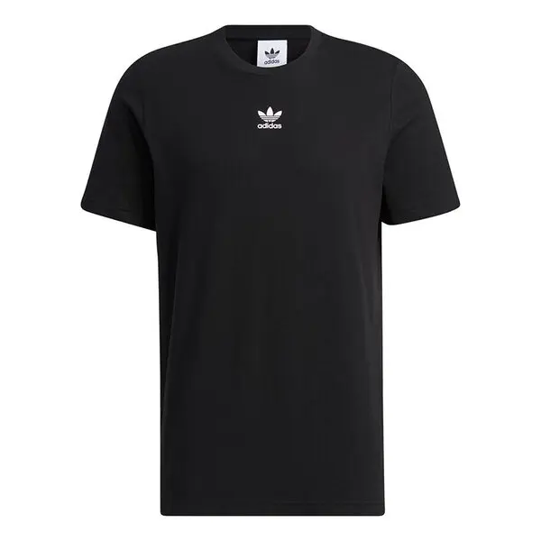 Adidas Originals Ts Ss Tee Logo Printing Round Neck Sports Short Sleeve Black T-shirt - Multi-color