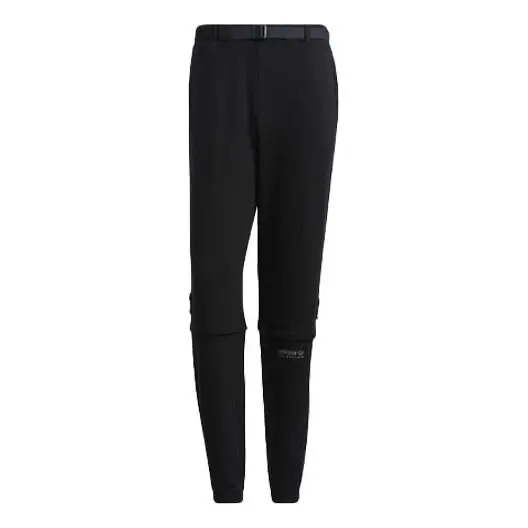 Adidas Originals Solid Color Lacing Casual Joggers/pants/trousers Black - Default Color