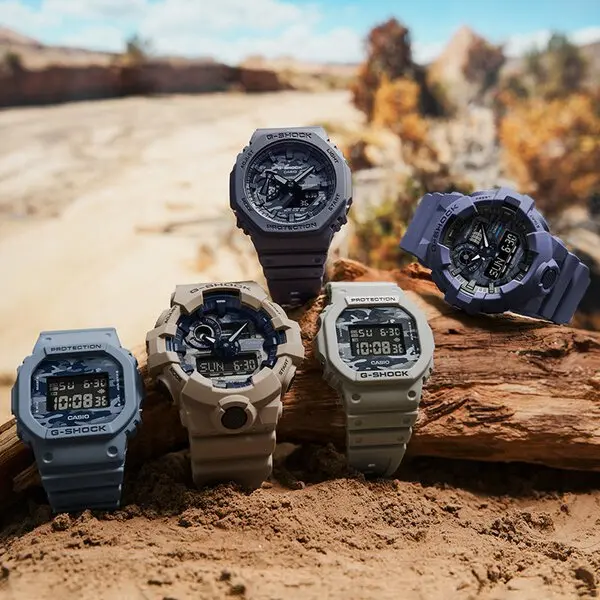 Casio G-shock Square Camouflage Watch - Blue
