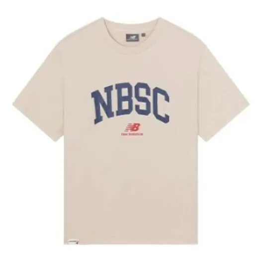 NEW BALANCE Logo Print Tee Asia Sizing 'beige Blue