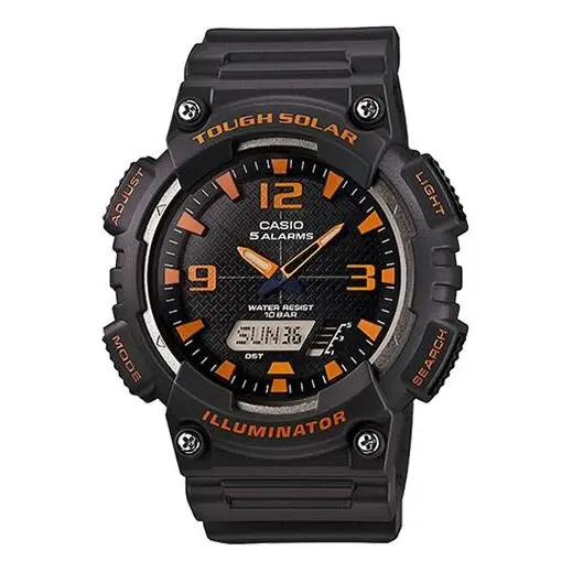 Casio Tough Solar Analog-digital Watch - Black/orange