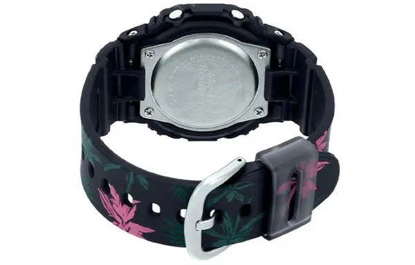 Casio Baby-g Digital Watch With Floral Print - Black
