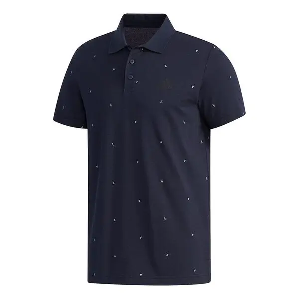 Adidas Ai Polo Gen Aop Short Sleeve Polo - Navy