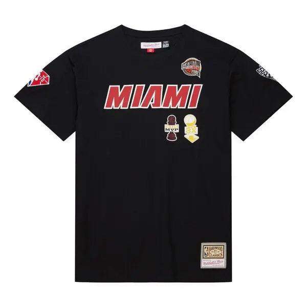 Mitchell & Ness X Nba Miami Heat Hof T-shirt 'dwayne Wade 3