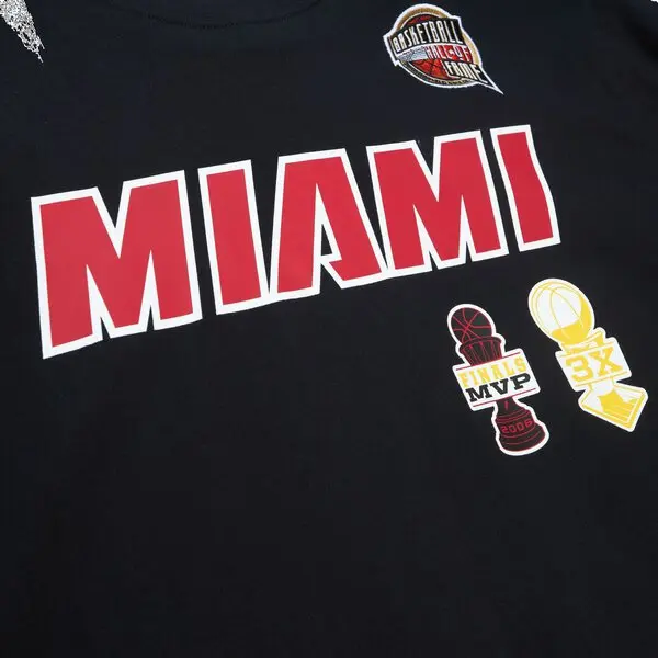 Mitchell & Ness X Nba Miami Heat Hof T-shirt 'dwayne Wade 3