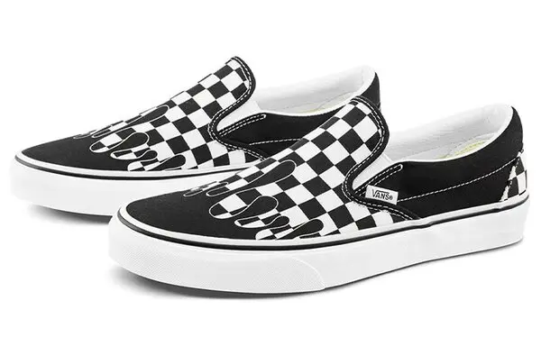 VANS Classic Slip-on Paint Drip Checkerboard - Blackwhite