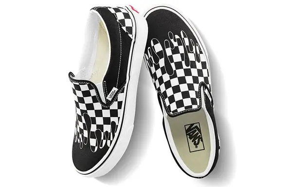 VANS Classic Slip-on Paint Drip Checkerboard - Blackwhite