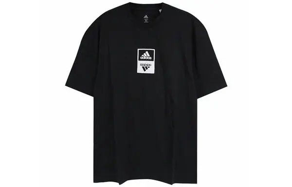 Adidas Logo Printing Round Neck Short Sleeve