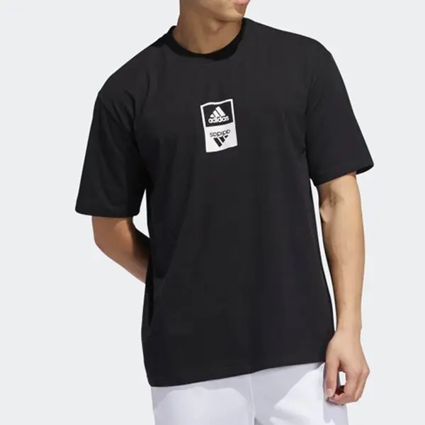 Adidas Logo Printing Round Neck Short Sleeve