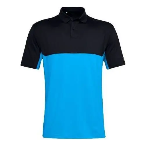 Under Armour Performance 2.0 Crestable Colorblock Polo Shirt 'black Blue - Black/blue