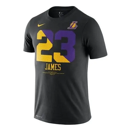 Nike Dri-fit Lebron James Basketball Graphic Short Sleeve Tee - Black