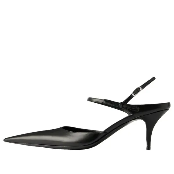 Balenciaga Avenue Bow Slingback - Black/silver