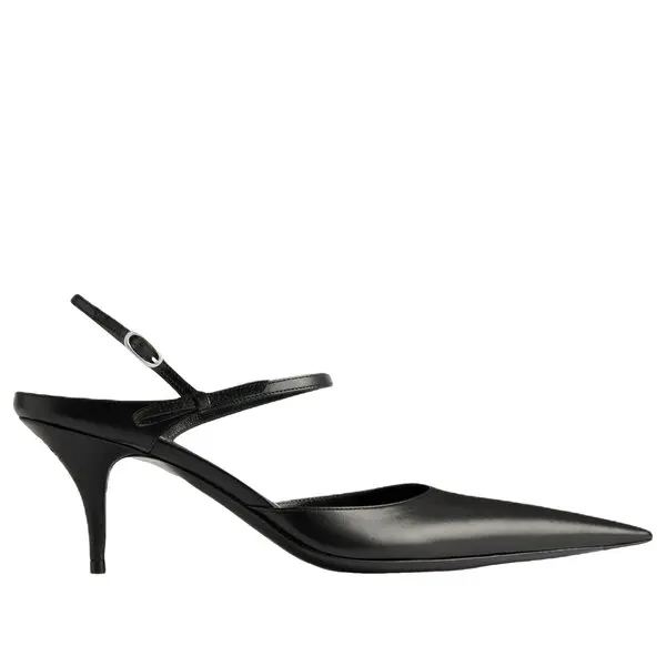 Balenciaga Avenue Bow Slingback - Black/silver