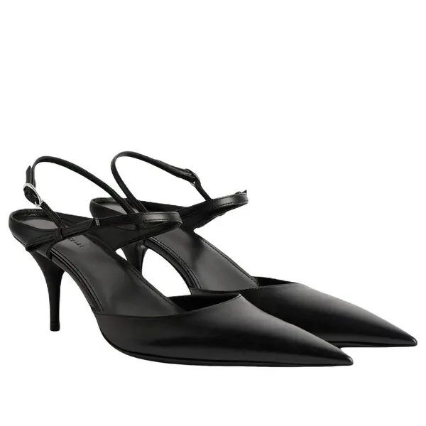 Balenciaga Avenue Bow Slingback - Black/silver