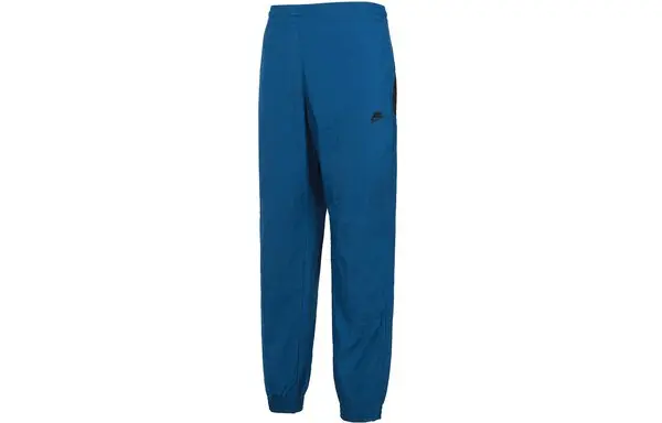 Nike Nsw Swoosh Woven Pant Zipper Pocket Bundle Feet Sports Pants - Blue
