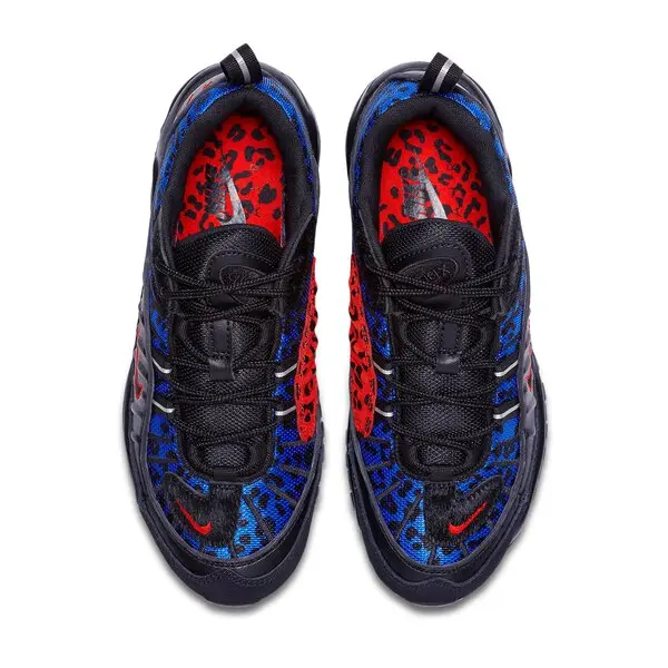 Nike Max 98 Premium Leopard Pack Sneakers - Black/blue/red