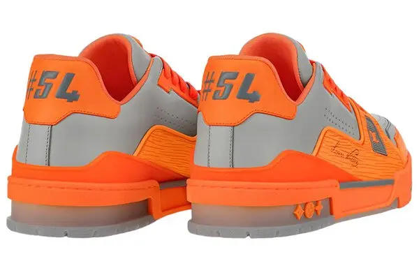 LOUIS VUITTON Trainer Sneakers - Orange/grey