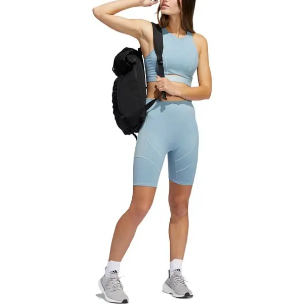 Adidas Yoga 4 Elements Studio Pocket Short Tights - Teal