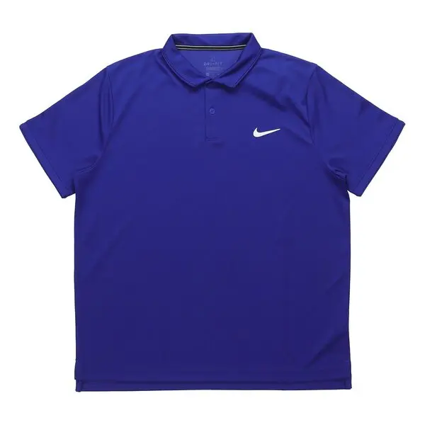 Nike Training Sports Quick Dry Breathable Short Sleeve Polo Shirt - Blue