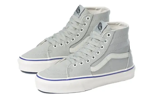 VANS Sk8-hi Lace-up High-top Sneakers - Gray/white