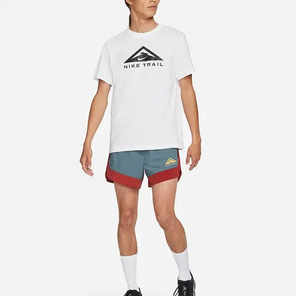 Nike Dri-fit Pattern Printing Round Neck Short Sleeve - White