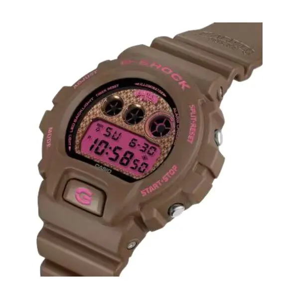 Casio G-shock X Hardies Nyc 6900 Series Watch - Brown/pink