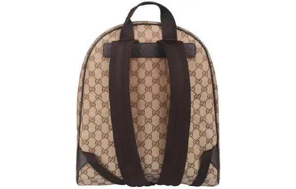 Gucci Logo Canvas Backpack - Brown