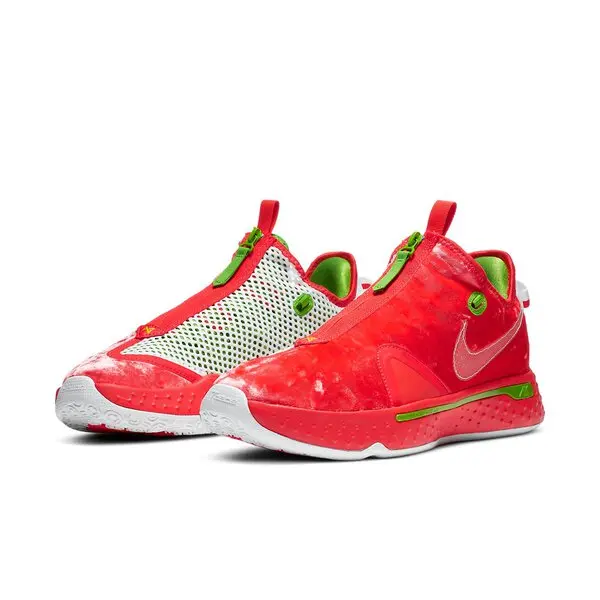 Nike Pg "christmas" Basketball Sneakers - Red/green