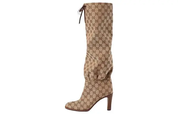 Gucci Lisa Gg Canvas Mid-heel Boots